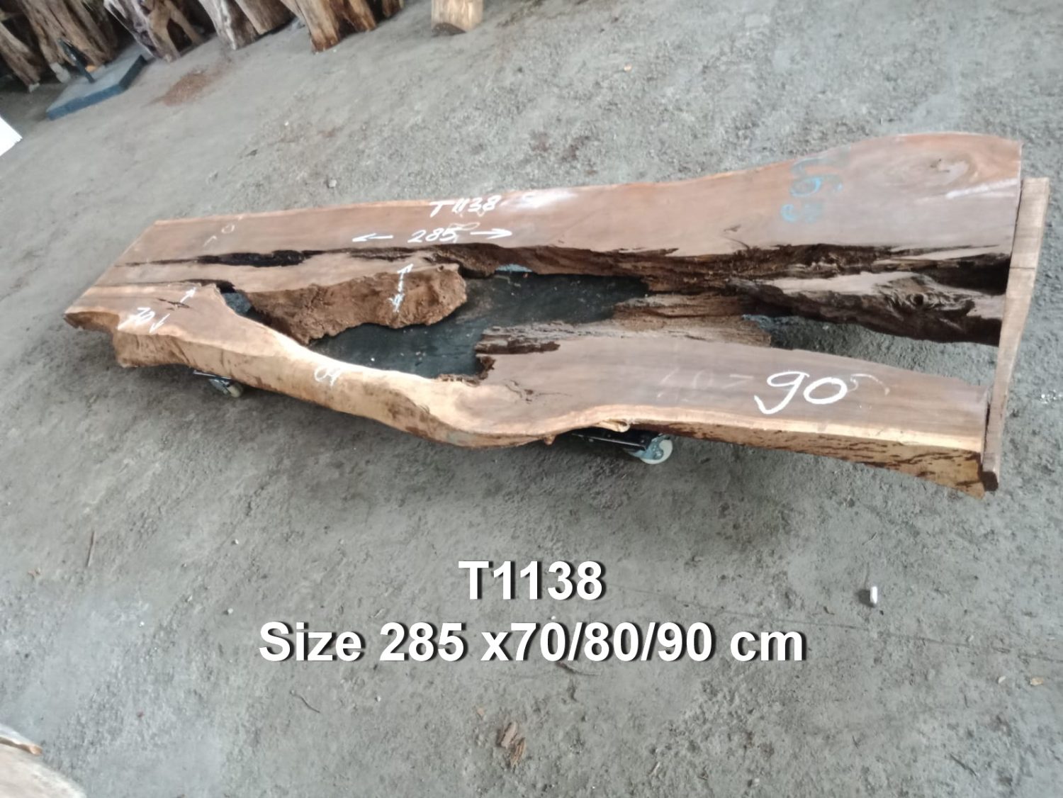 Table 285cm T1138 – Bali Wood Slab