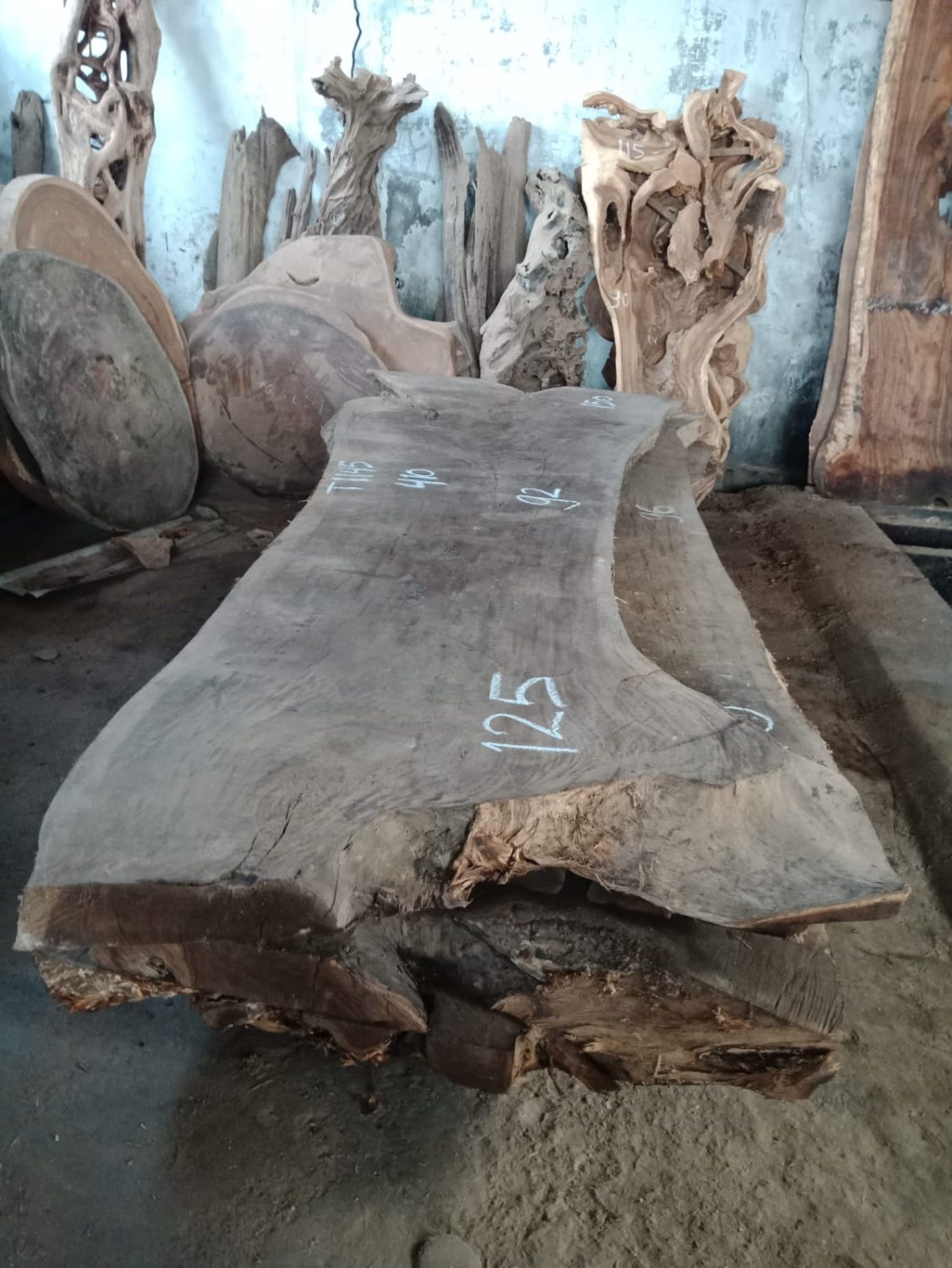 Table 410cm T1145 – Bali Wood Slab