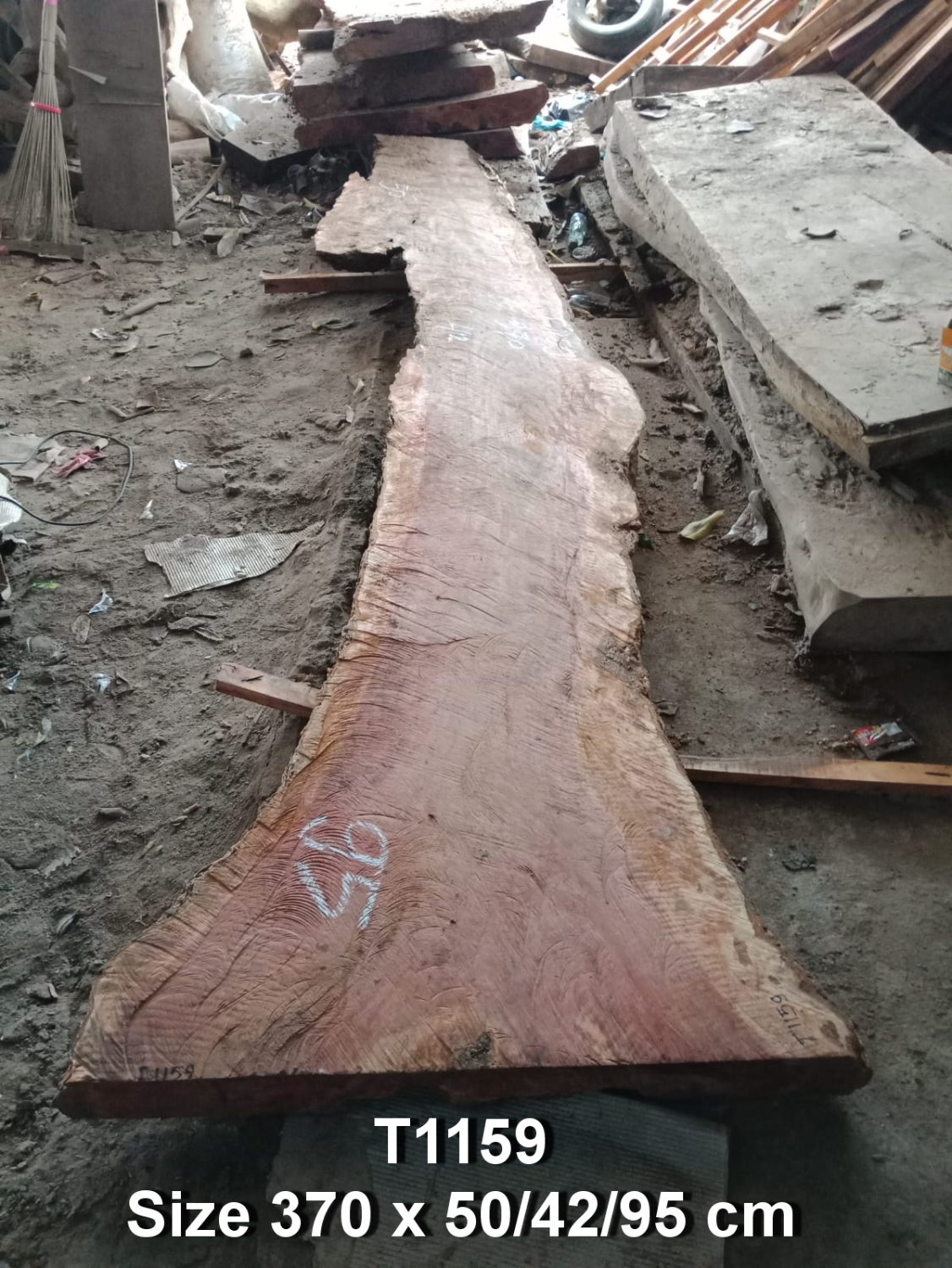 Table 370cm T1159 – Bali Wood Slab